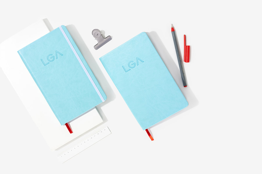 LGA Debossed Notebooks | Bookblock | Custom Notebooks, Journals and ...